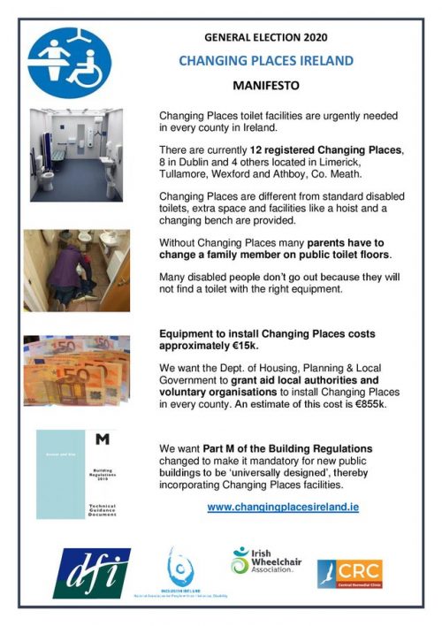 Changing Places Ireland Campaign Manifesto - General Election 2020 ...