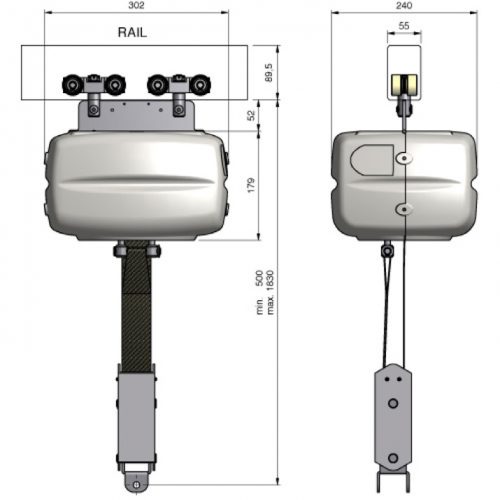 BEST United Care OT400 - Bariatric Full Room Coverage Overhead Hoist ...