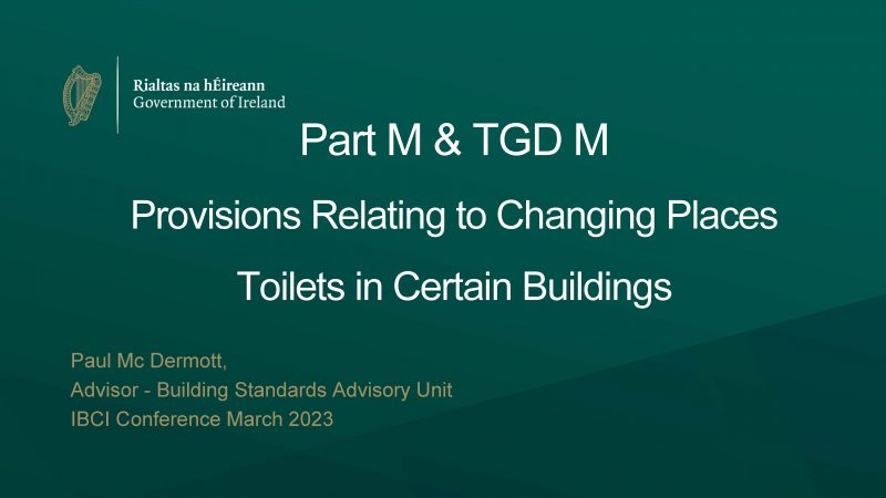 Changing Places Ireland - National Building Regulations Requirements ...